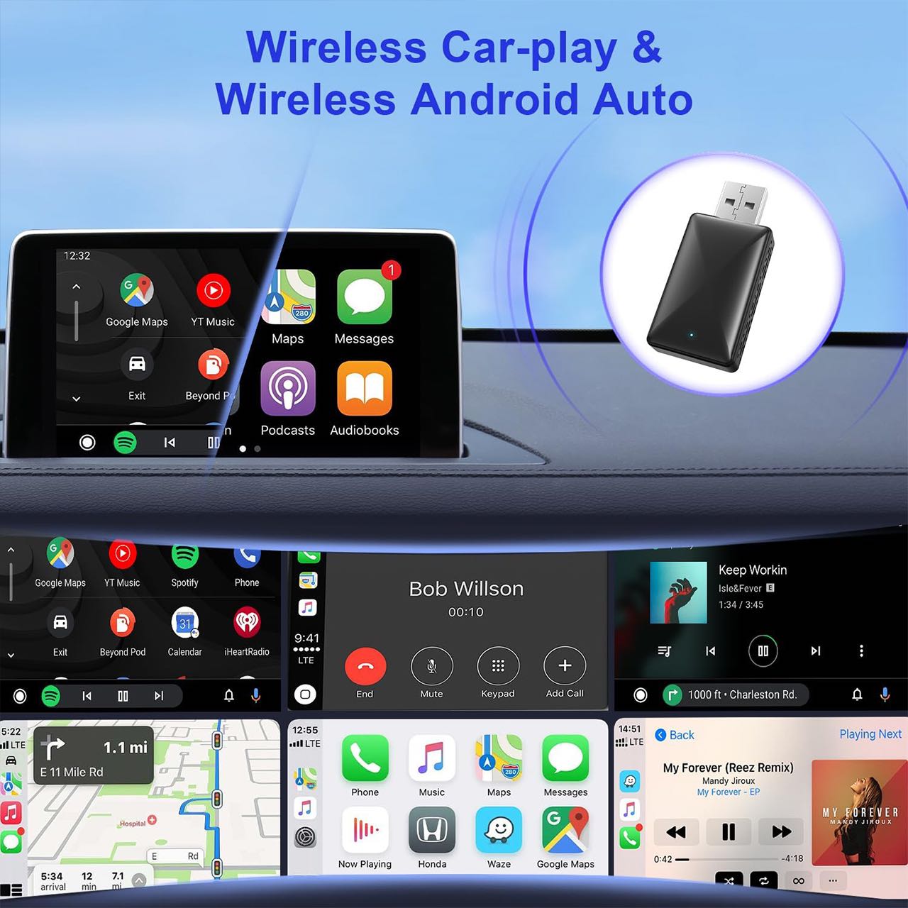 CarPlay, USB stick za bežičnu povezanost automobila s Apple CarPlay i ...