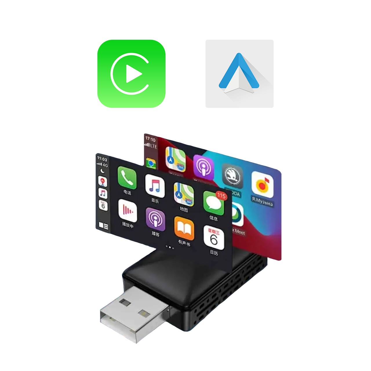 CarPlay, USB stick za bežičnu povezanost automobila s Apple CarPlay i ...